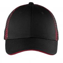 Custom Port Authority Double Mesh Snapback Sandwich Bill Embroidered ...